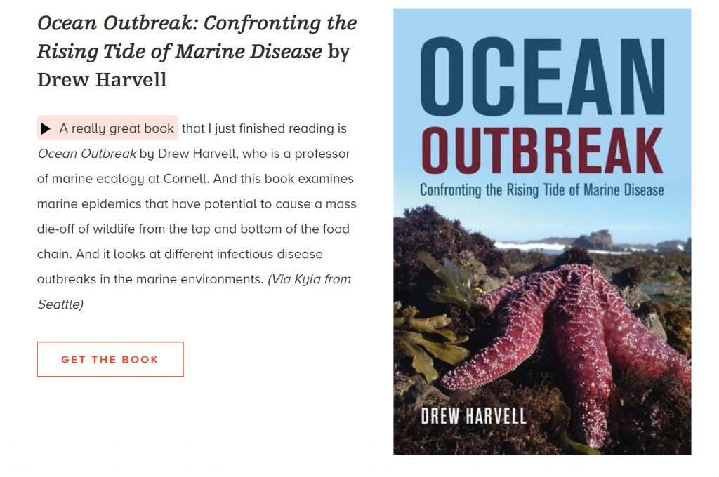 DREW HARVELL – How can we bolster ocean health and biodiversity in the ...